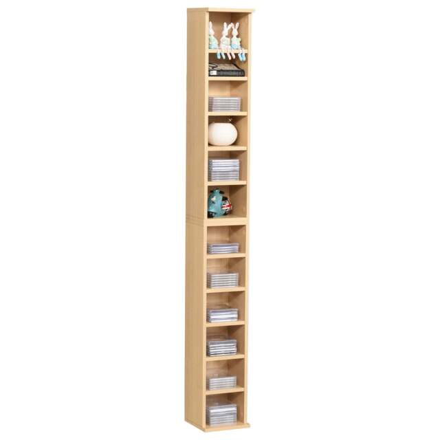 12-Shelf Tall Media Storage Unit - Wood-Effect by Cherry Lane Garden ...