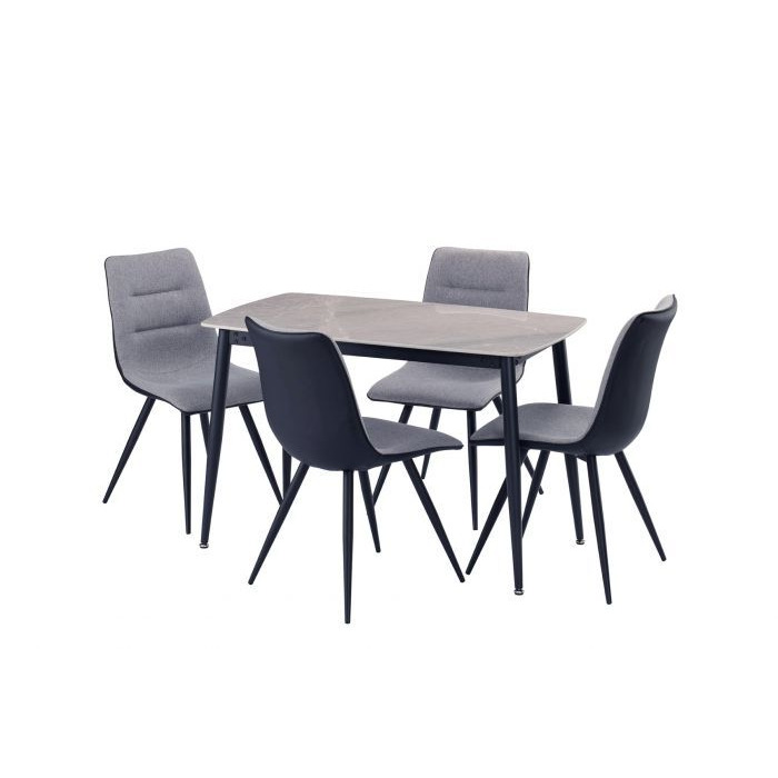 Washington 5 Piece Dining Set - Grey Marble & Grey Chairs by chicmyroom ...