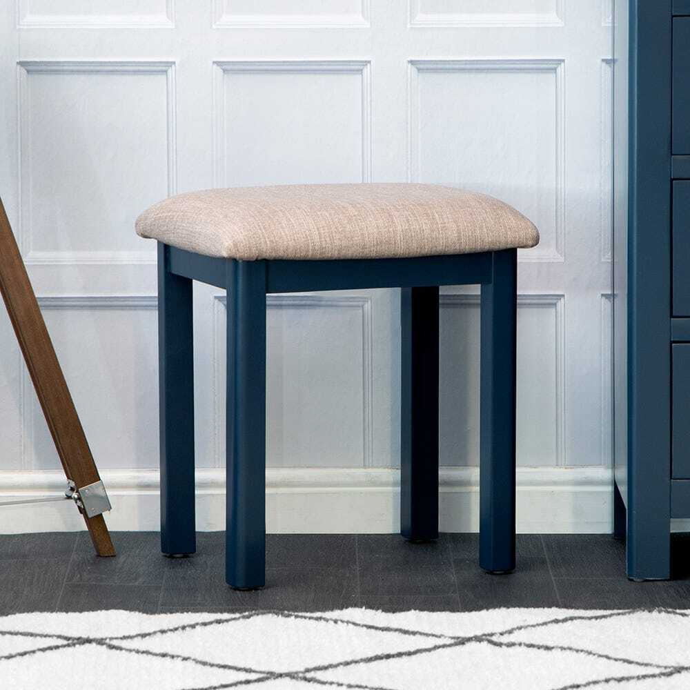 Rutland Blue Painted Oak Dressing Stool by Chiltern Oak Furniture ...