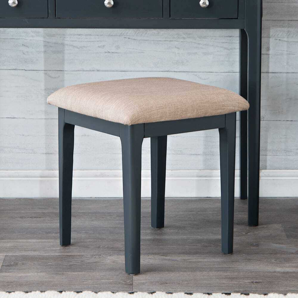 Bergen Blue Painted Oak Dressing Stool by Chiltern Oak Furniture ...