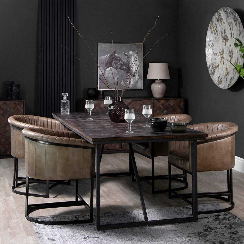 Shoreditch Industrial 2m Dining Table by Chiltern Oak Furniture | ufurnish.com