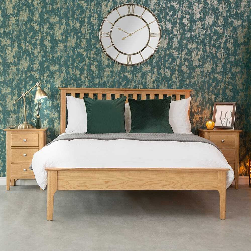 Bergen Oak King Size Bed Frame by Chiltern Oak Furniture | ufurnish.com