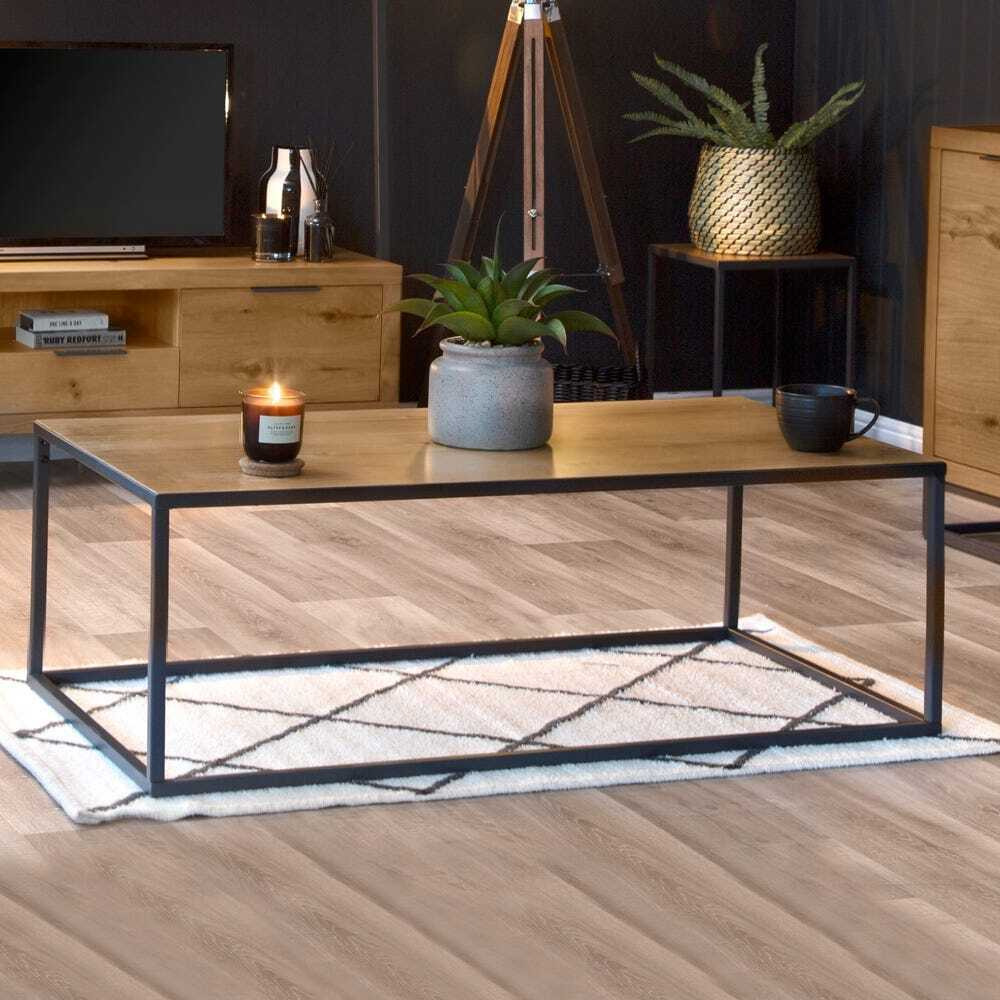 Urban Industrial Oak Large Coffee Table by Chiltern Oak Furniture | ufurnish.com