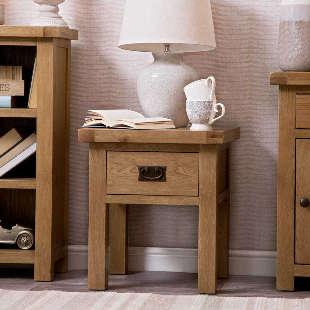 Winchester Oak Lamp Table With Drawer by Chiltern Oak Furniture ...
