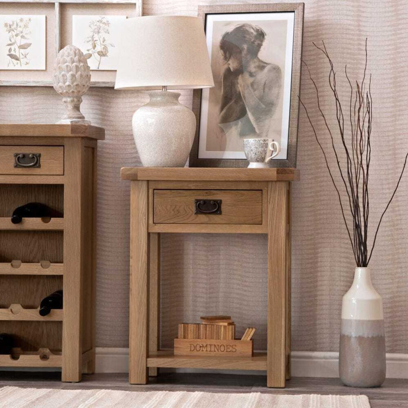 Winchester Oak Telephone Table by Chiltern Oak Furniture | ufurnish.com