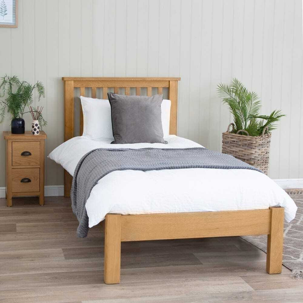 Rutland Oak Single Bed Frame by Chiltern Oak Furniture | ufurnish.com