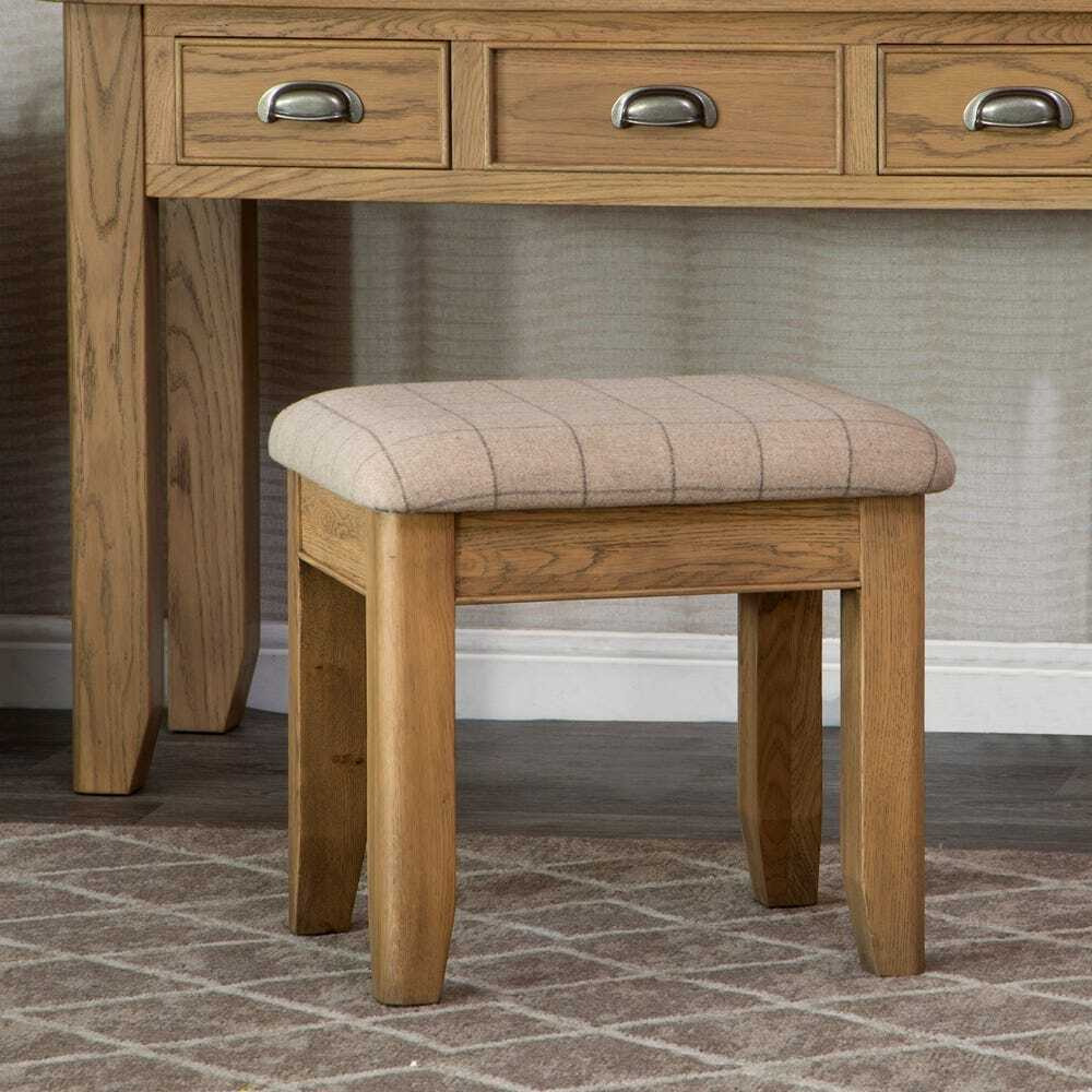 Wessex Smoked Oak Stool by Chiltern Oak Furniture | ufurnish.com