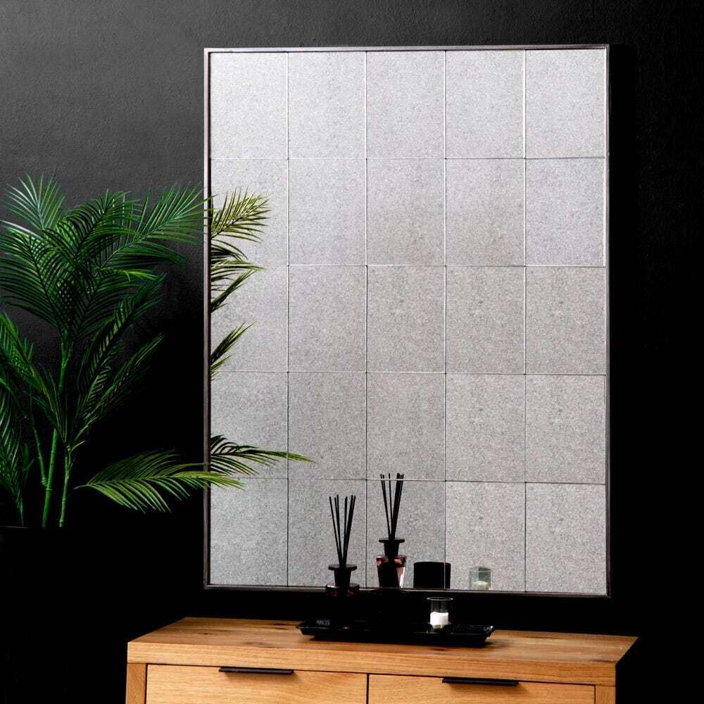 Varna Small Smoked Glass Rectangular Window Mirror 90 x 120cm by ...
