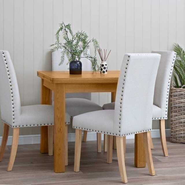 Rutland Oak Flip Top Dining Table by Chiltern Oak Furniture | ufurnish.com