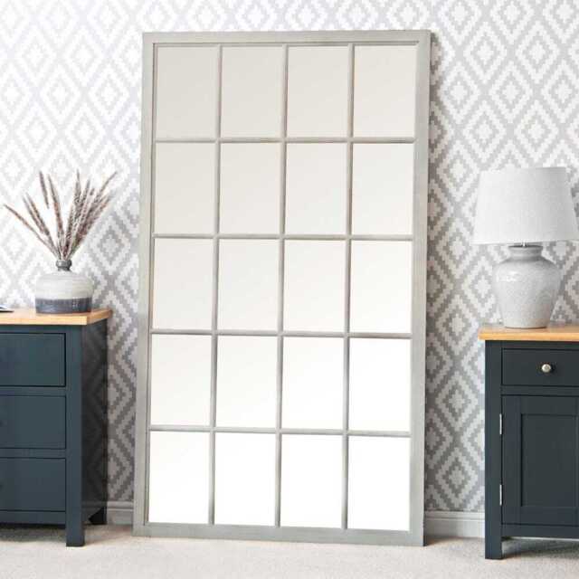 Bordeaux Grey Leaner Window Mirror 100 x 175cm by Chiltern Oak ...