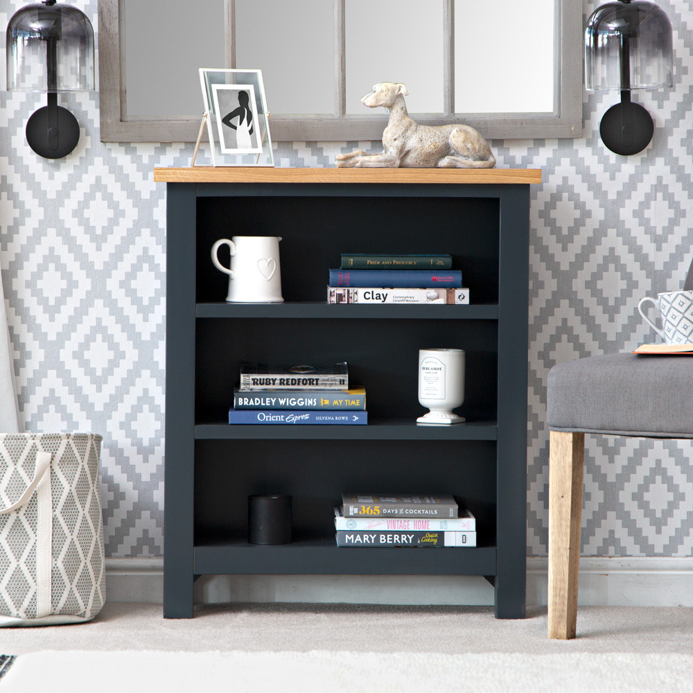 Salisbury Blue Painted Oak Small Bookcase by Chiltern Oak Furniture ...