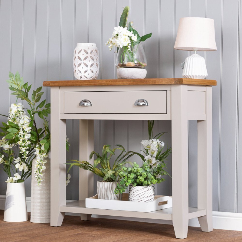 Chester Stone Painted Oak Console Table by Chiltern Oak Furniture ...