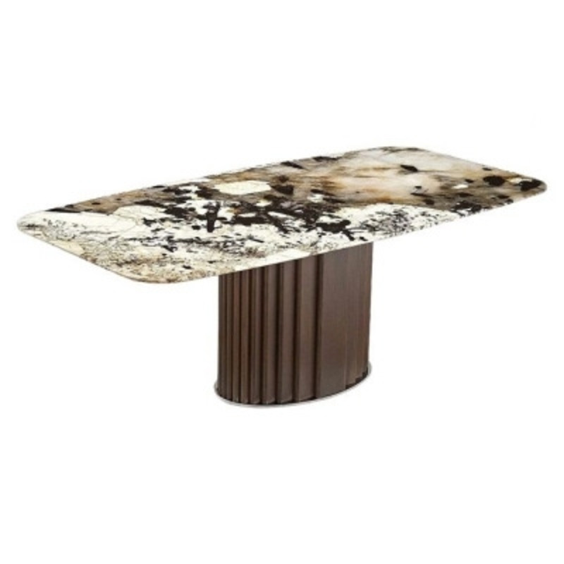 Stone International Mayfair Marble Rounded Corner Dining Table by ...