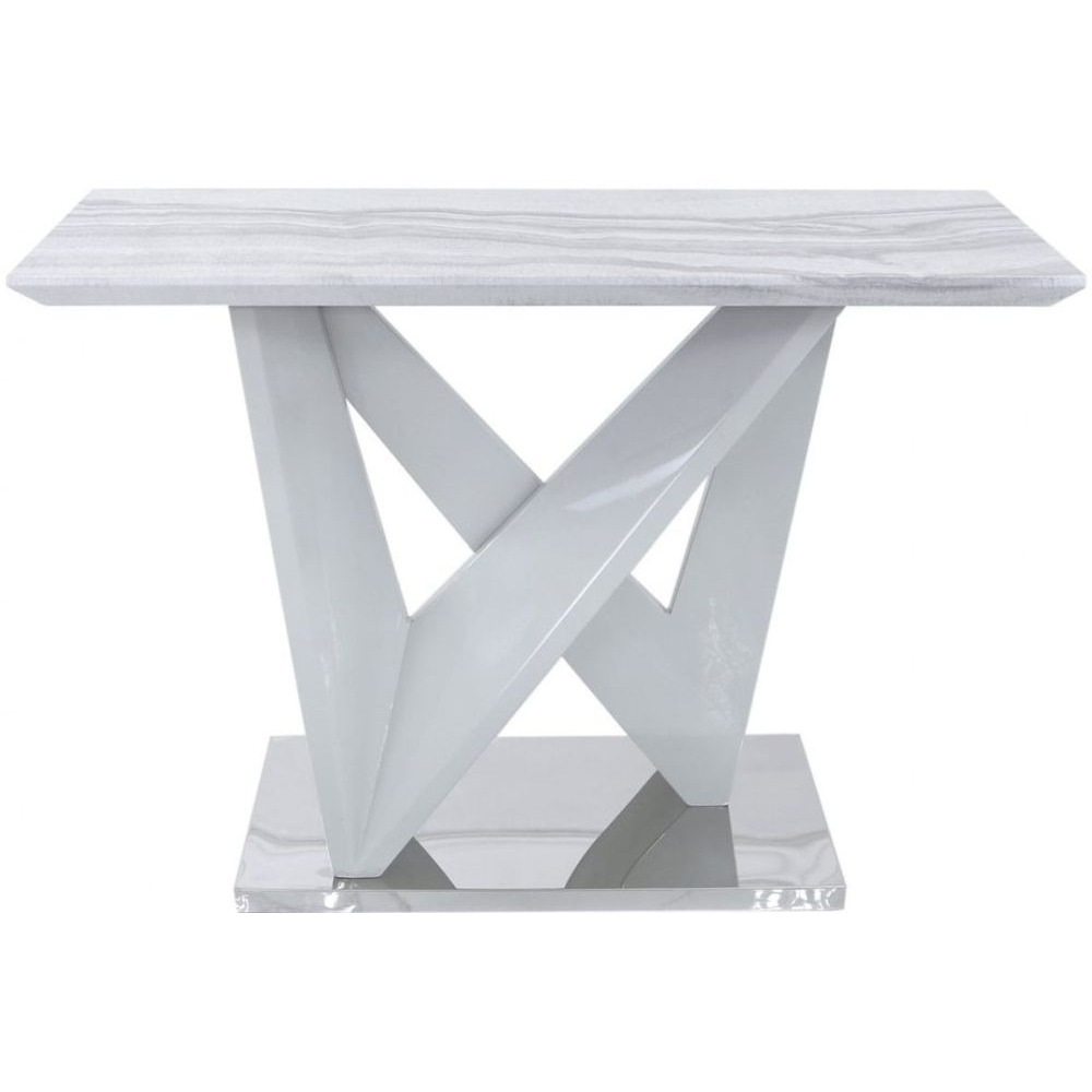 Amara White Marble Effect Console Table by Choice Furniture Superstore ...