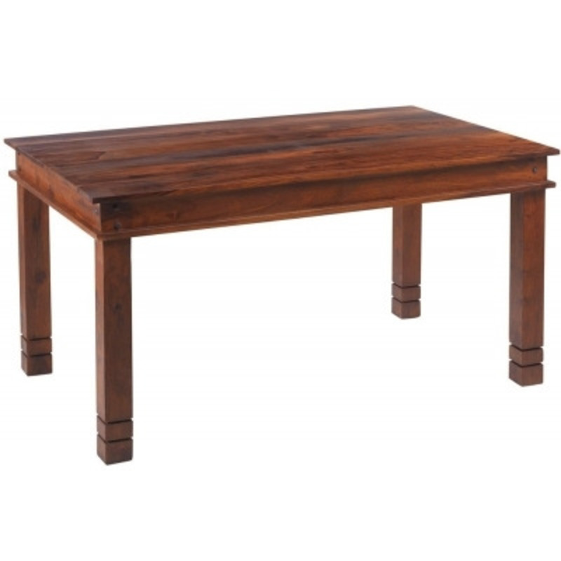 Indian Sheesham Solid Wood Chunky Small Dining Table, Rectangular Top ...