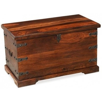 Indian Sheesham Solid Wood Storage Trunk Ottoman Box by Choice ...
