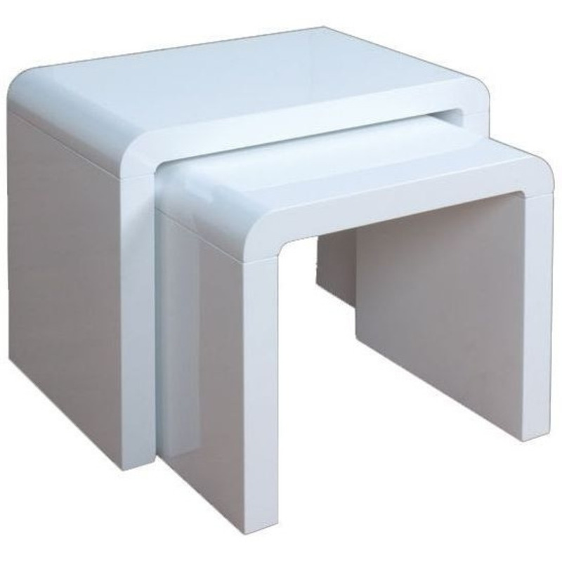Clarus White Nest of Tables by Choice Furniture Superstore | ufurnish.com