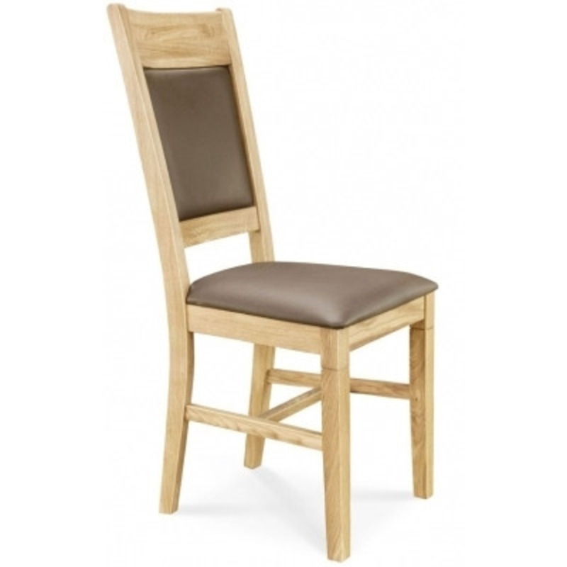 Clemence Richard Oak Leather Seat and Back Dining Chair - 014 (Sold in ...
