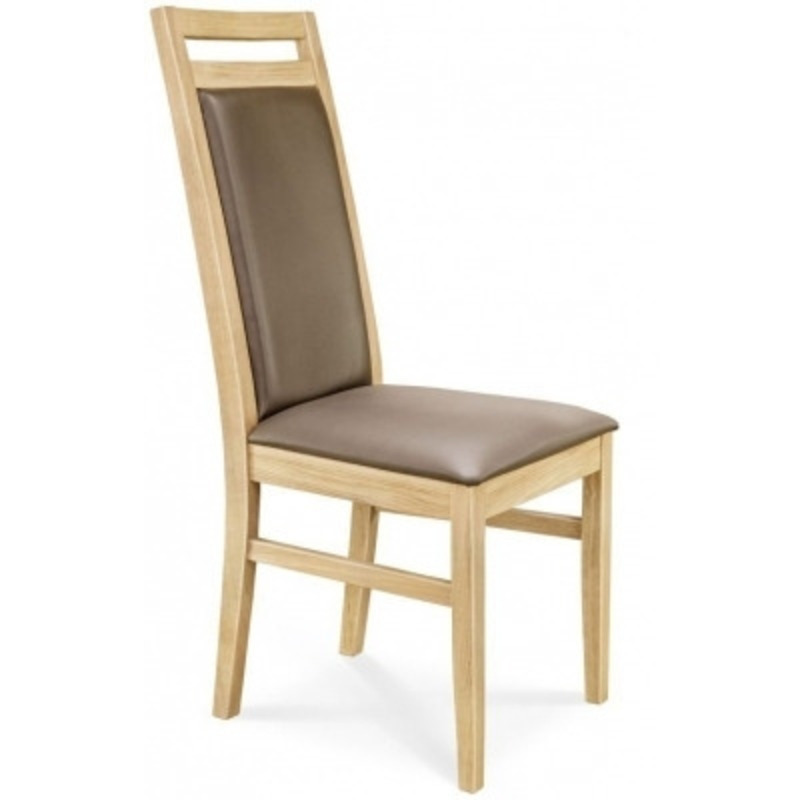 Clemence Richard Oak Leather Seat and Back Dining Chair - 030 (Sold in ...