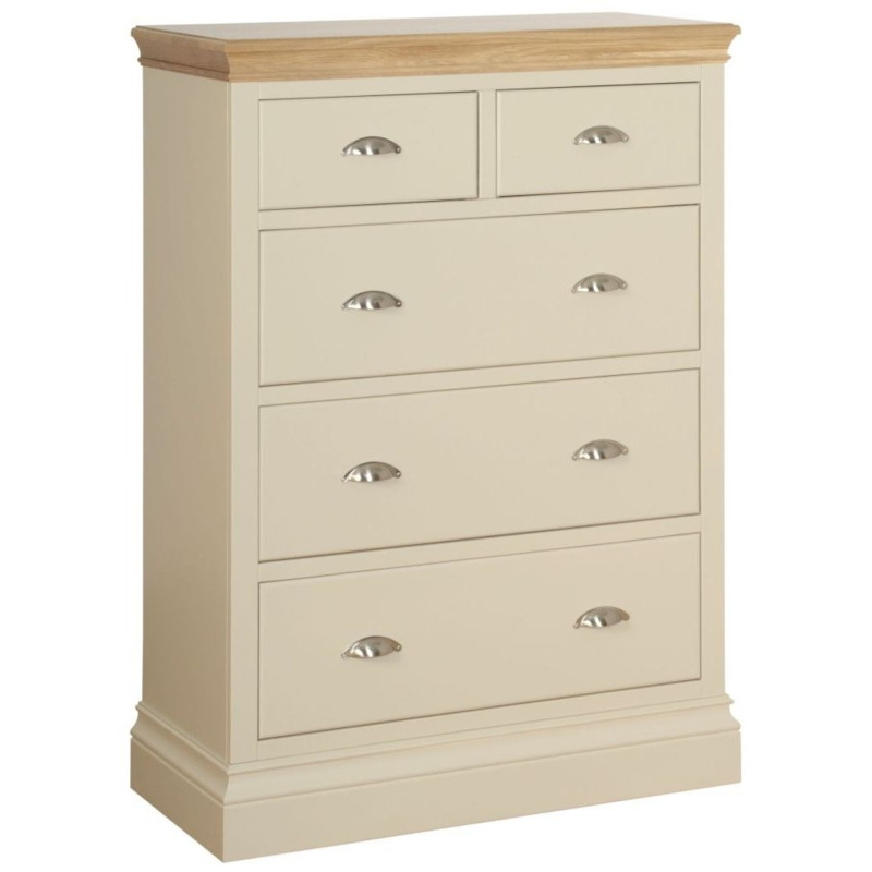 Versailles Painted 3 + 2 Drawer Jumper Chest - Comes in Ivory Painted ...