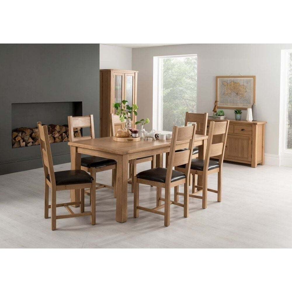 Vida Living Breeze Oak 180cm-240cm Extending Dining Set - 6 Chairs by ...