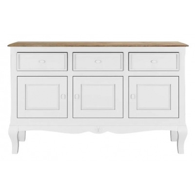 Fleur French Style 3 Door White Shabby Chic Sideboard - Made in Solid ...