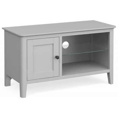 Capri Silver Grey Small TV Unit, 90cm with Storage for Television Upto ...