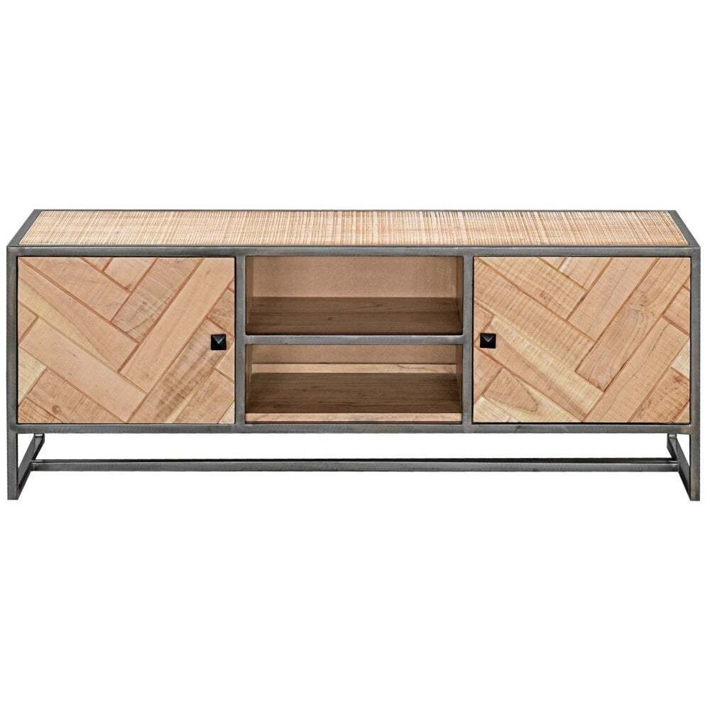 Long Island Parquet Acacia Wood TV Unit by Choice Furniture Superstore ...