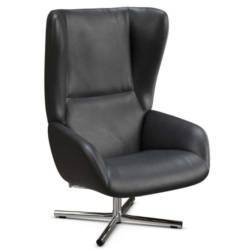 Chef Soft Black Leather Swivel Recliner Chair by Choice Furniture ...