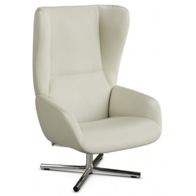 Chef Balder White Leather Swivel Recliner Chair by Choice Furniture ...
