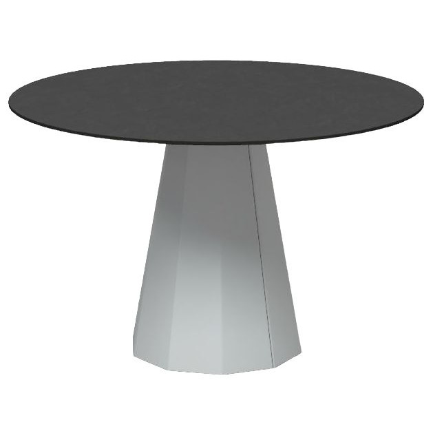 Connubia By Calligaris Dix 120cm Round Dining Table - Slate Grey with ...