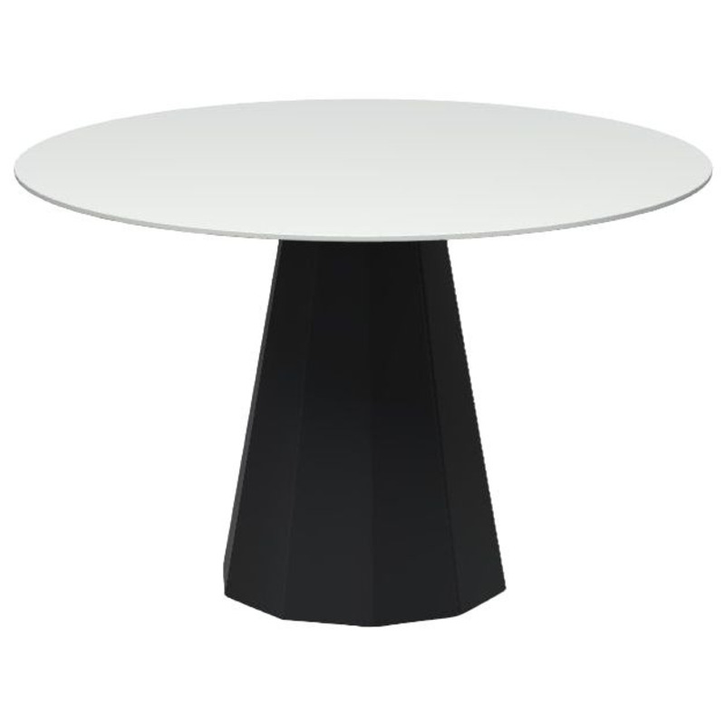 Connubia By Calligaris Dix 120cm Round Dining Table - Matt Optic White ...