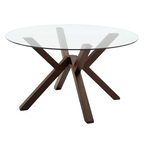Connubia by Calligaris Mikado Glass Top 120cm Round Dining Table with ...
