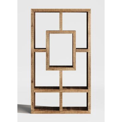 Dakota Mango Wood Bookshelf, Indian Light Natural Rustic Finish ...