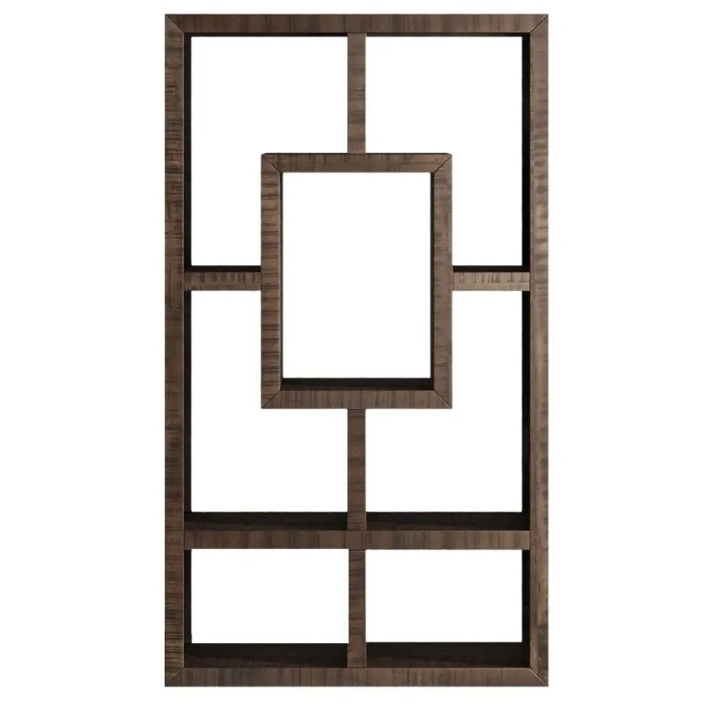 Clearance - Dakota Mango Wood Bookshelf, Indian Dark Walnut Rustic ...