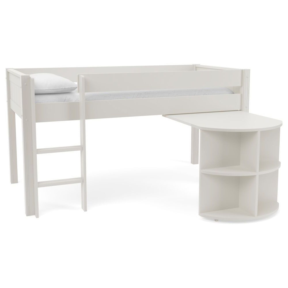Stompa Classic White Mid Sleeper with Pull Out Desk by Choice Furniture ...