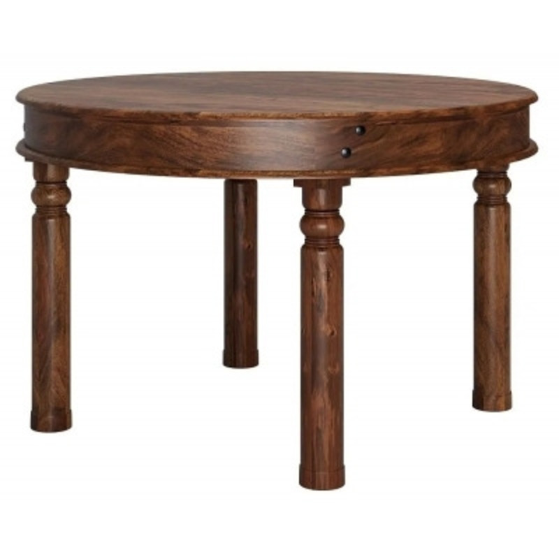 Maharani Sheesham Dining Table, Indian Wood, 120cm Seats 4 Diners Round ...