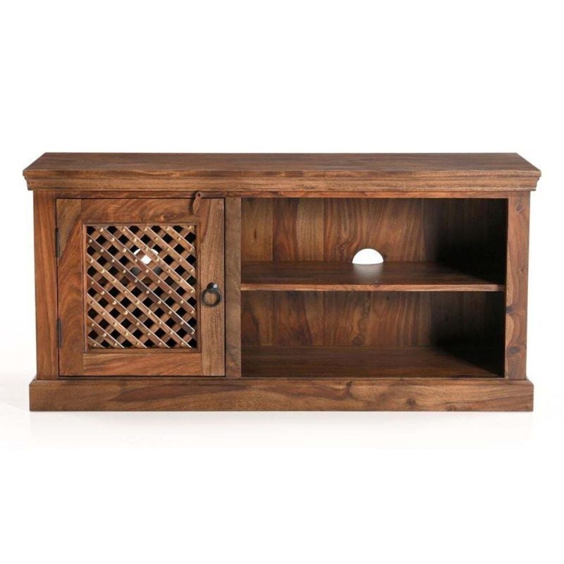 Maharani Sheesham TV Unit, Indian Wood, Small Cabinet 115cm, Stand Upto ...