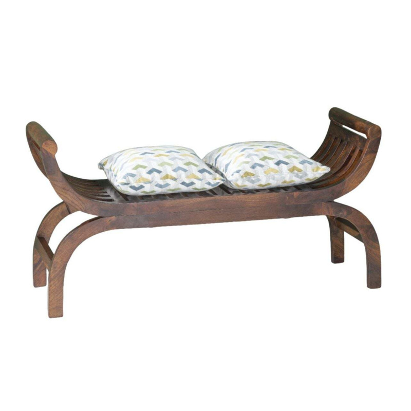 Ganga Sheesham Small Curve Bench, Indian Wood by Choice Furniture ...