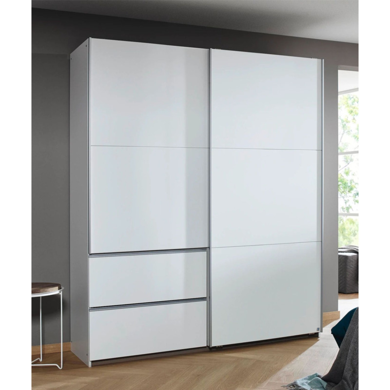 Sevilla Alpine White 2 Door 2 Drawer Combi Sliding Wardrobe with ...