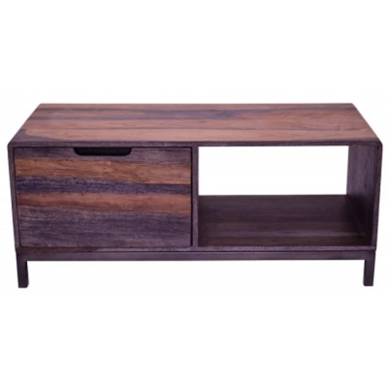 Sirani Sheesham Wood TV Unit, 110cm W with Storage for Television Upto ...