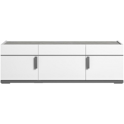 Status Mara Day White Italian 3 Door TV Unit, 140cm with Storage for ...