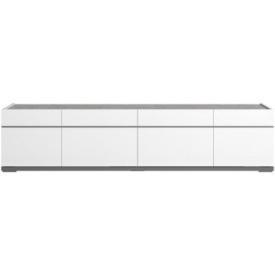 Status Mara Day White Italian TV Unit, 195cm with Storage for ...