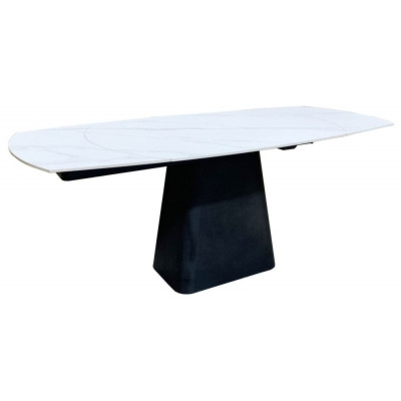 Cairn Motion Ceramic Marble Top 4-8 Seater Extending Oval Top Dining ...