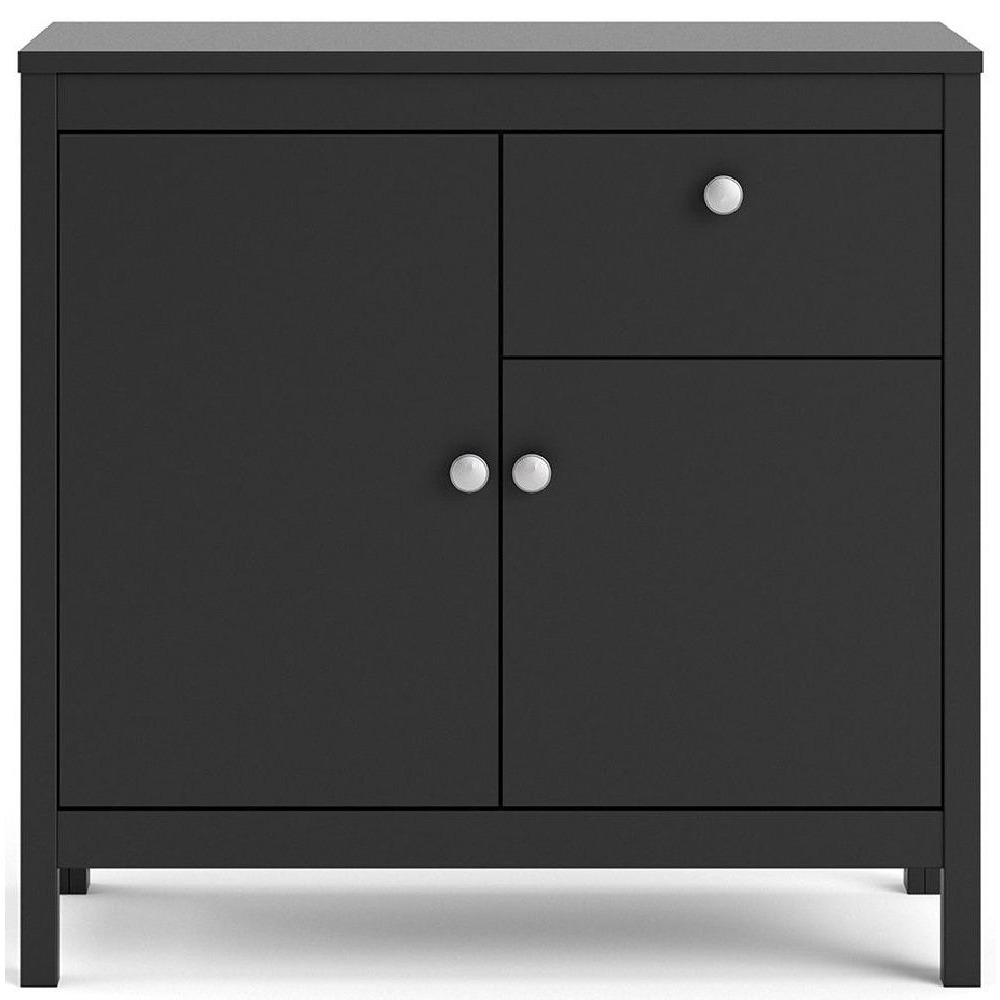 Clearance - Madrid Sideboard 2 Door 1 Drawer in Matt Black - FSS14784 ...