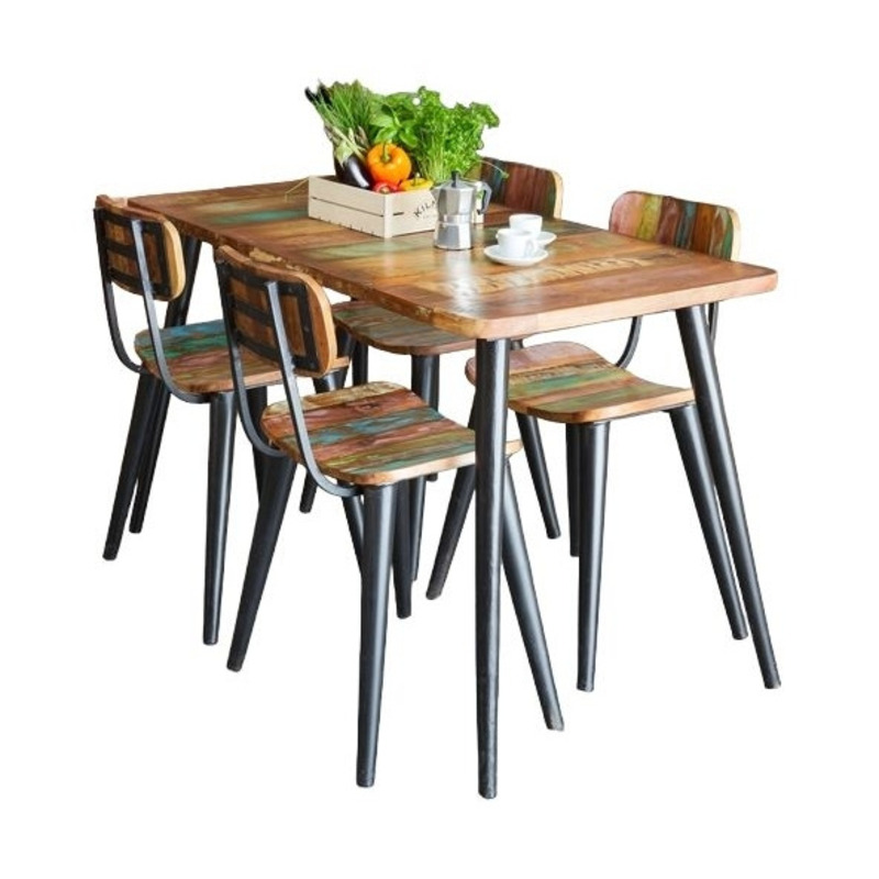 Coastal Chic Reclaimed Wood Small Dining Table - 4 Seater by Choice ...