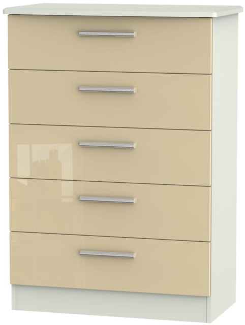 Knightsbridge Chest - 5 Drawer - Mushroom and Cashmere Matt by Choice ...