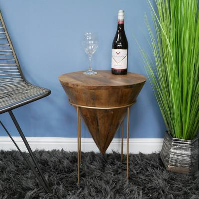 Dutch Mango Wood Cone Style Side Table by Choice Furniture Superstore ...