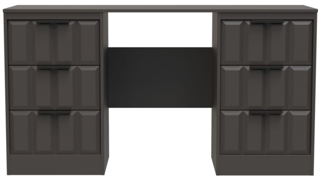 New York Graphite 6 Drawer Double Dressing Table by Choice Furniture ...