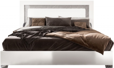 Modern Mara White Italian Bed - Sizes Available by Choice Furniture ...